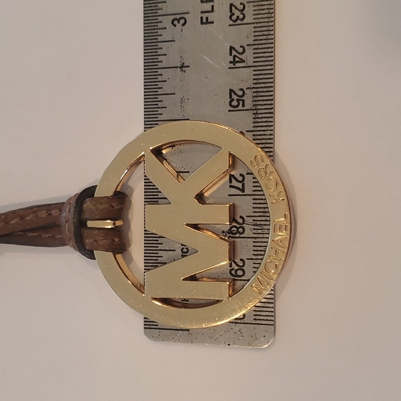 MICHAEL Michael Kors | Bags | Mk Michael Kors Leather Fob Hang Tag Logo Charm Keychain | Poshmark